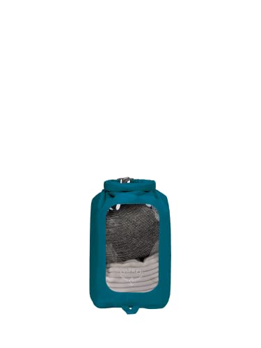 Osprey 6L Waterproof Dry Sack with Window, Waterfront Blue