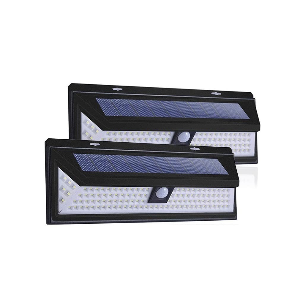 AGIPS Low Voltage Lights 2pcs IP65 118LEDs 3Modes Solar Light Outdoor LED Light Outdoor Solar Lamp PIR Motion Sensor Sunlight Powered Lamp for Garden Decoration Household Bulbs