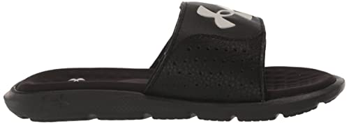 Under Armour Boys' Ignite Pro Slide, (001) Black/Black/White, 2, US