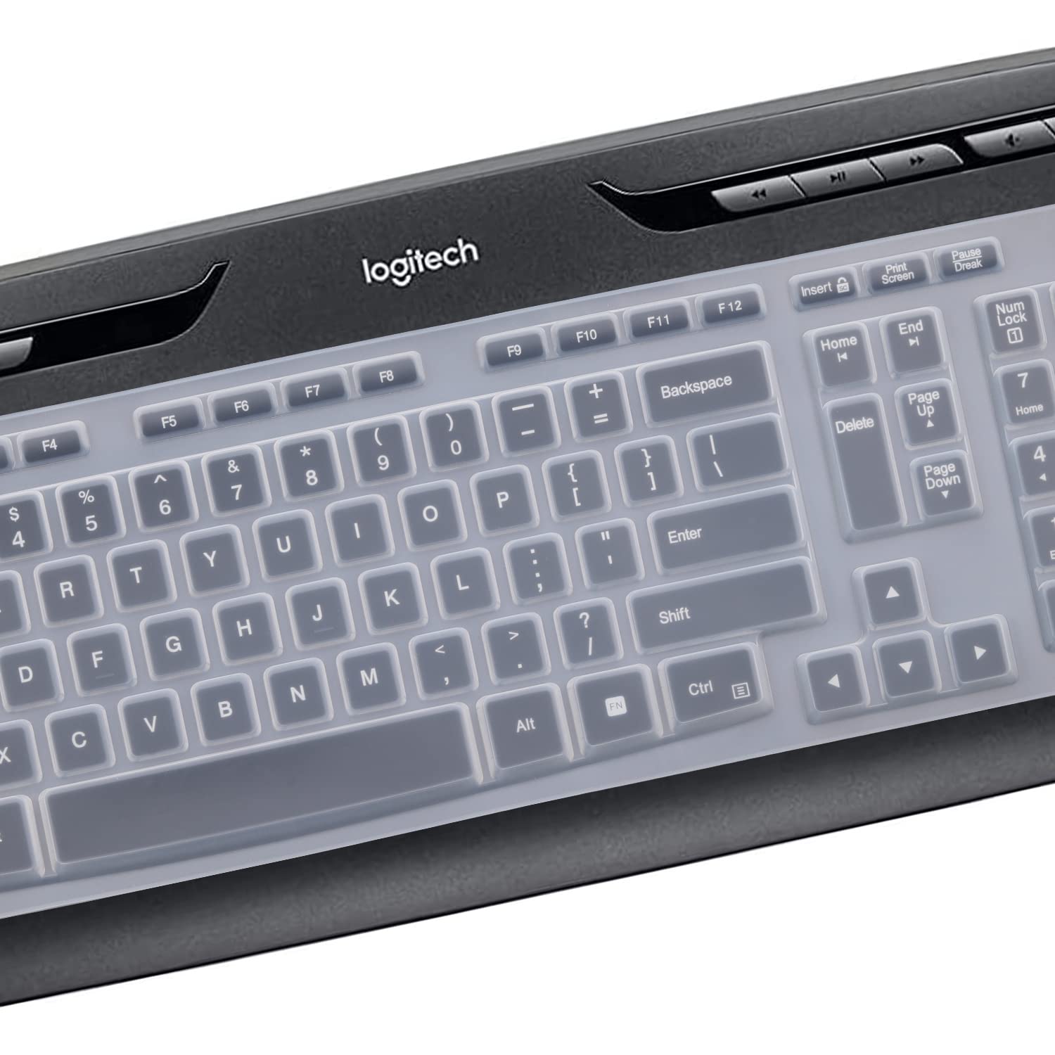 Keyboard Cover for Logitech MK320 K330 MK335 YR002/Y-R0009 Wireless Ultra Thin Silicone Keyboard Protector Skin Logitech MK320 K330 MK335 Accessories-Clear