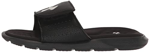 Under Armour Boys' Ignite Pro Slide, (001) Black/Black/White, 2, US