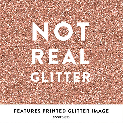 Andaz Press Real Glitter Paper Pennant Hanging Banner, Engaged AF, Rose Gold Glitter, Includes String, Pre-Strung, No Assembly Required, 1-Set