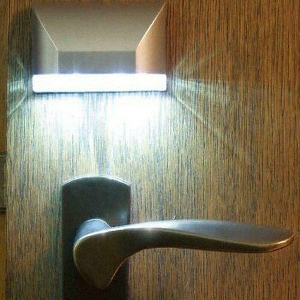 LENMO Keyhole Light Lamp Battery Operated PIR Infrared IR Wireless Auto Sensor Motion Detector Door Keyhole with 4 LED Bulbs Light Lamp Tap Lights LED Night Light for Key Hole/Door Lock
