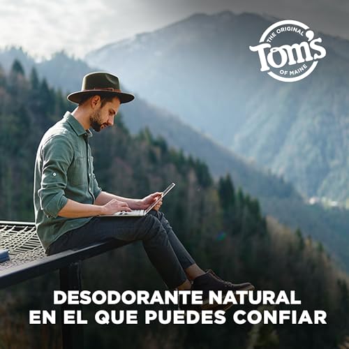 Tom's of Maine Long-Lasting Aluminum-Free Natural Deodorant for Men, Mountain Spring, 2.8 oz. (Packaging May Vary)