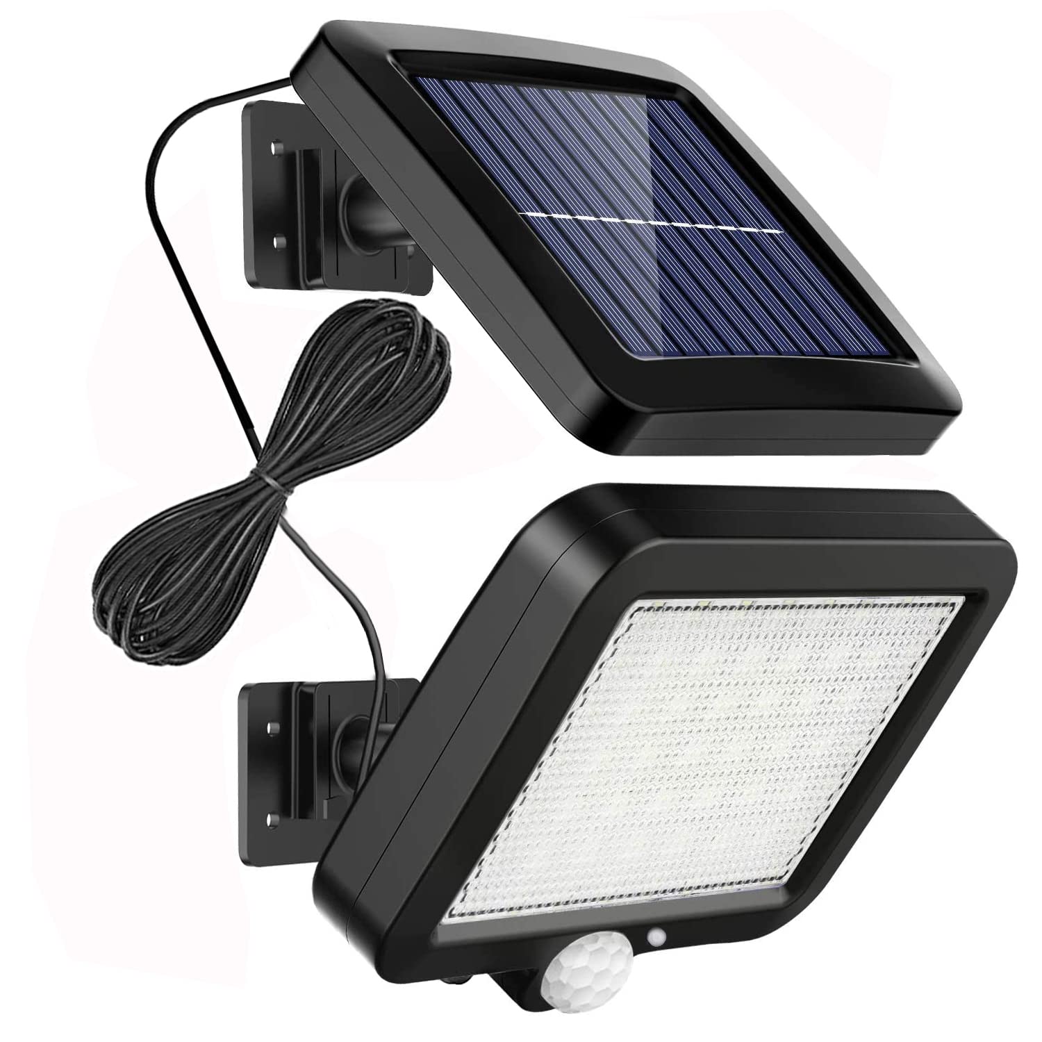 Eupterosaur Solar Lights Outdoor with Motion Detection 120°PIR Angle Solar Wall Light Outside 56 LED Security Flood Lights IP65 Waterproof for Yard Lawn Patio Barn Garden Pathway Balcony
