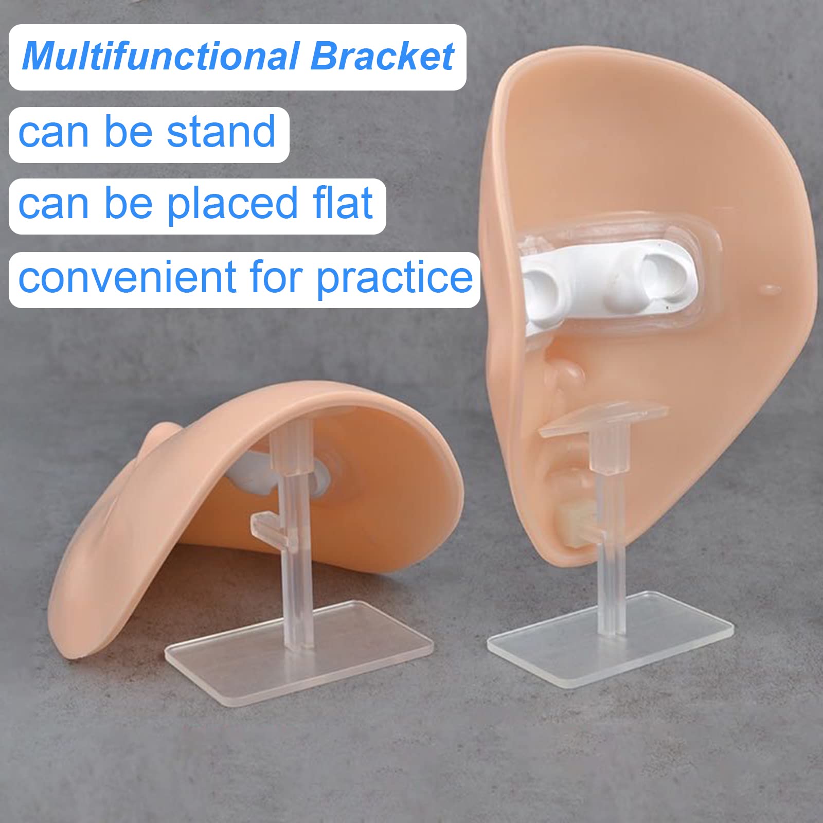 3D Reusable Makeup Practice Face, Silicone Makeup Mannequin Face for Beginners and Makeup Artists