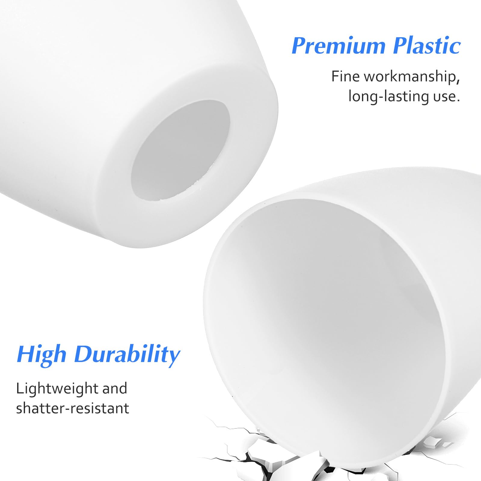 Luxshiny Sconce Shades Lamp Shade Cover 2PCS Plastic Pendant Light Cover Lampshade 11.5X10cm Oval Table Lamps Shades Floor Lamp Shade Replacement for Bedroom Table Living Room E14