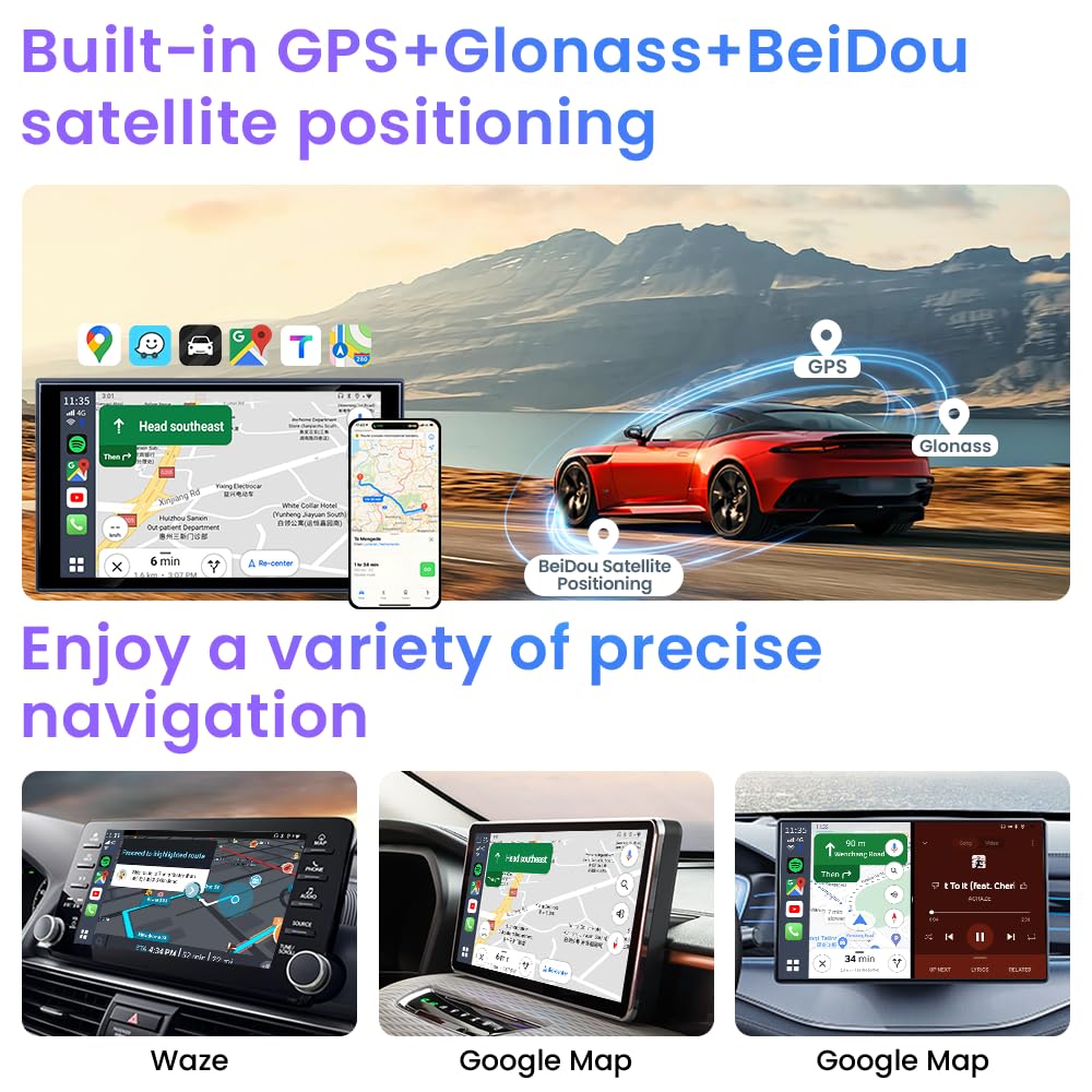 Carlinkit CarPlay Ai Box Android 13.0 System Wireless CarPlay Android Auto QCM6125 8-core 8G+128G, Multimedia Box Spotify/Netflix/YouTube Car Video, GPS+Glonass/Google Play Download Apps
