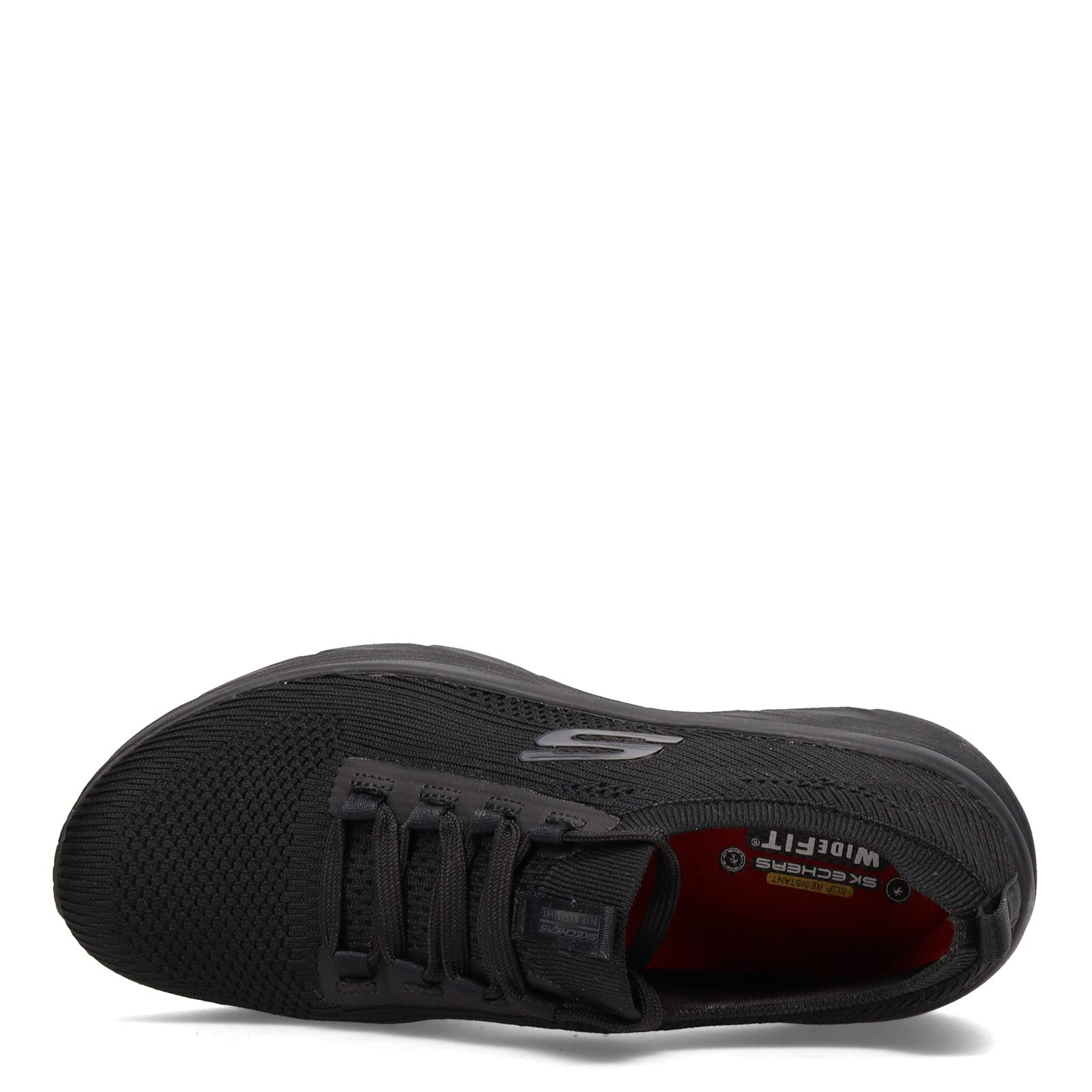 Skechers Women's Slip on Athletic Styling D'Lux Walker SR Health Care Professional Shoe, Black, 10