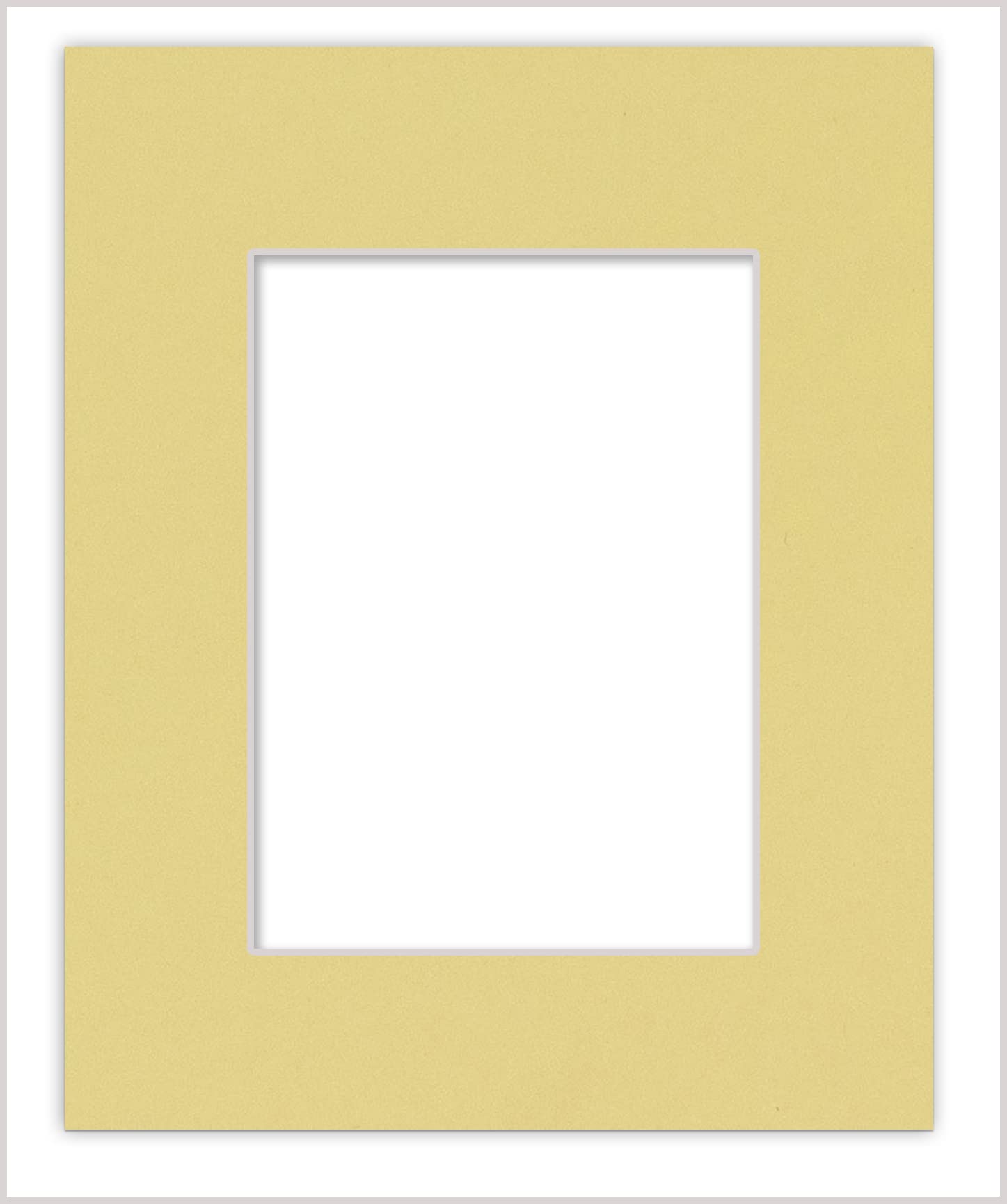 8.5x11 Mat for 11x14 Frame - Precut Mat Board Acid-Free Soft Yellow 8.5x11 Photo Matte For a 11x14 Picture Frame, Premium Matboard for Family Photos, Show Kits, Art, Picture Framing, Pack of 1 Mat