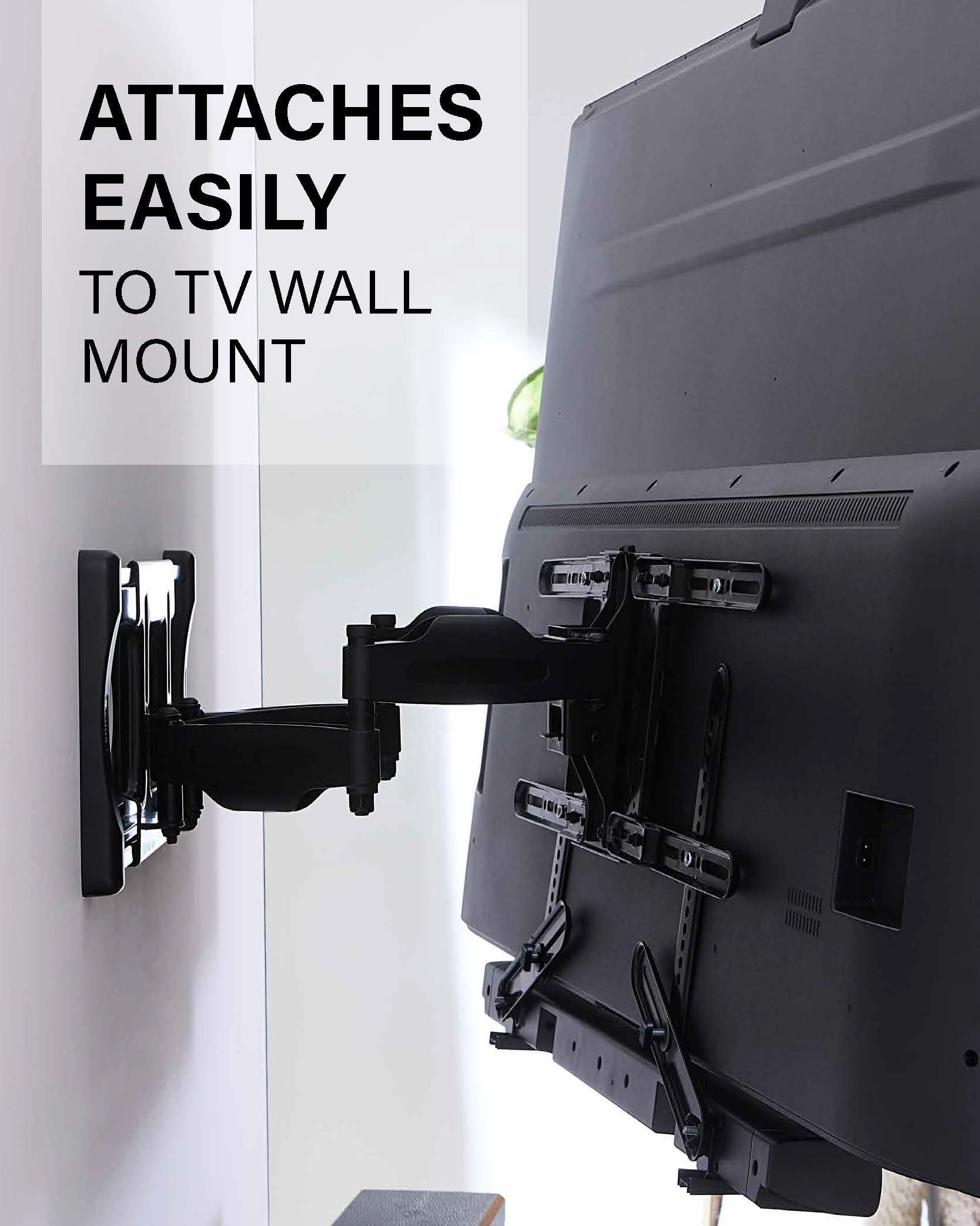 Sanus Universal Soundbar TV Mount Kit for Mounting Soundbars Under TV - Fits Most Sound Bars Up to 15 Lbs - Easy Install & Full Motion Capability - SOA-SBM2