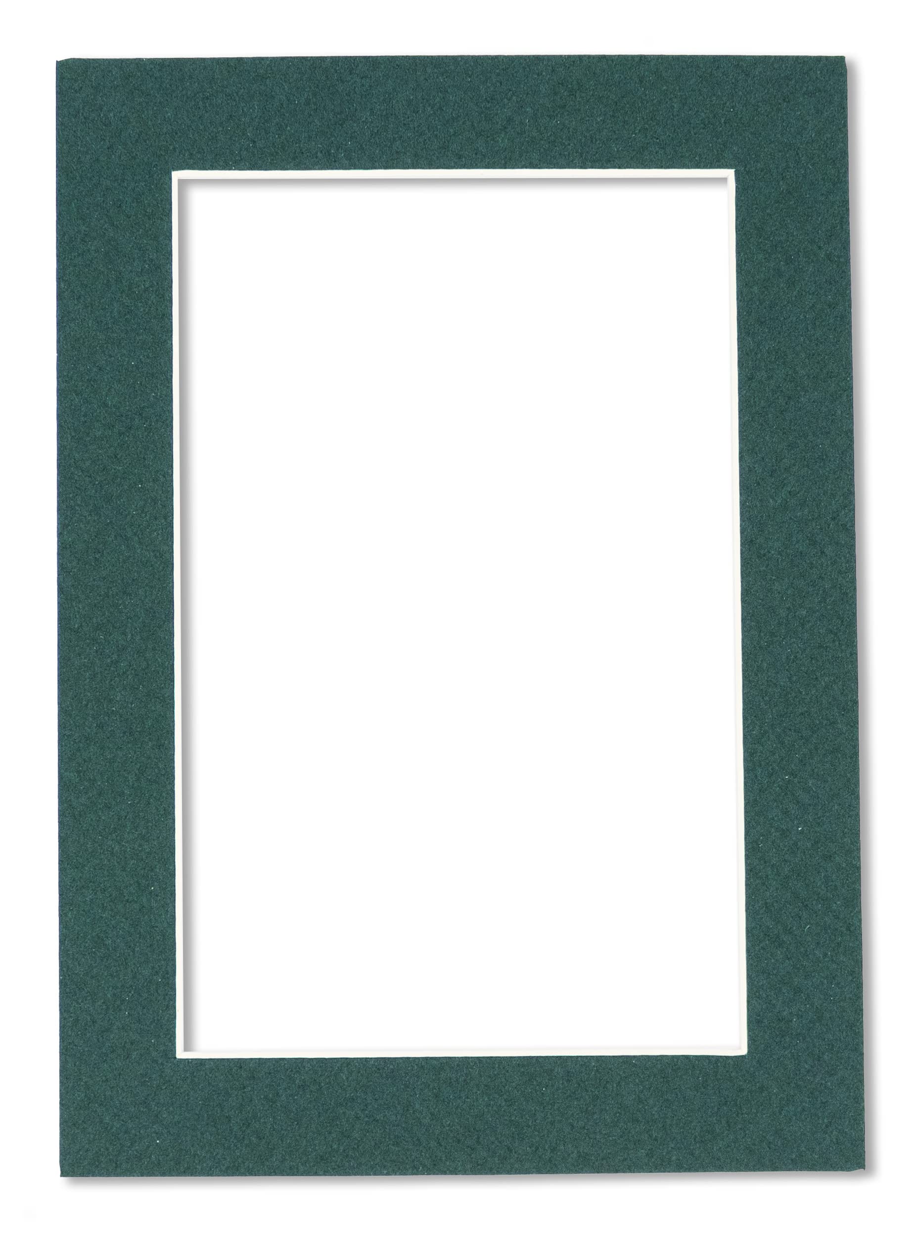 16x20 Mat Bevel Cut for 13x16 Photos - Acid Free Forest Green Precut Matboard - For Pictures, Photos, Framing - 4-ply Thickness