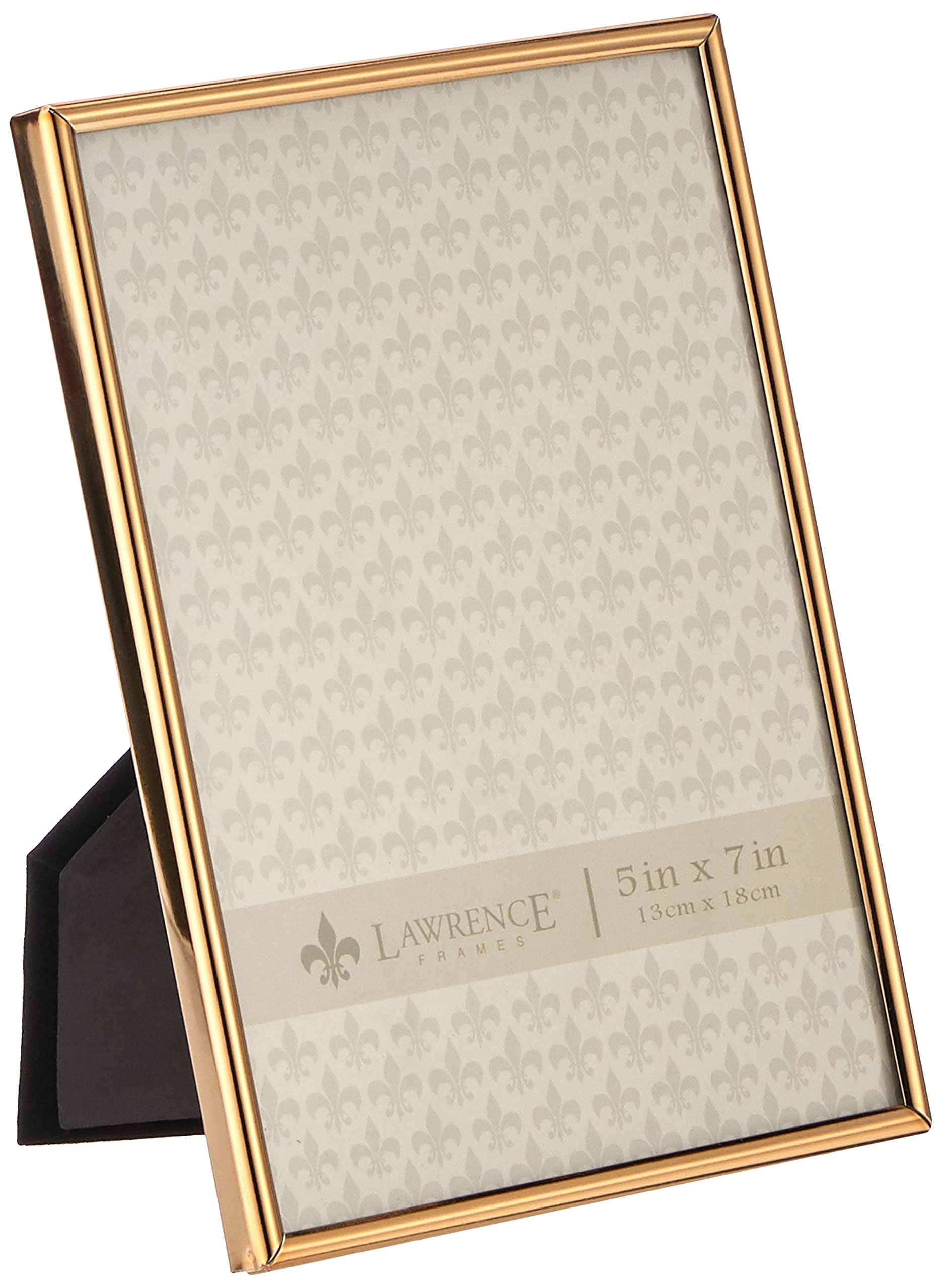 Lawrence Frames 5" W x 7" H Simply Gold Metal Picture Frame (670057)