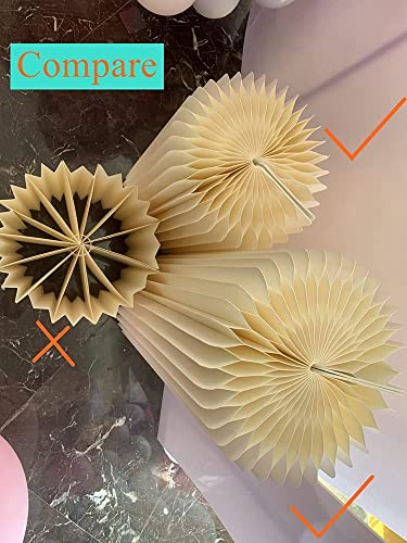 Foldable Paper Columns Display Pedestals Stands for Wedding Engagement Birthday Party Decoration (Cream White, L+XL+XXL (D12"))
