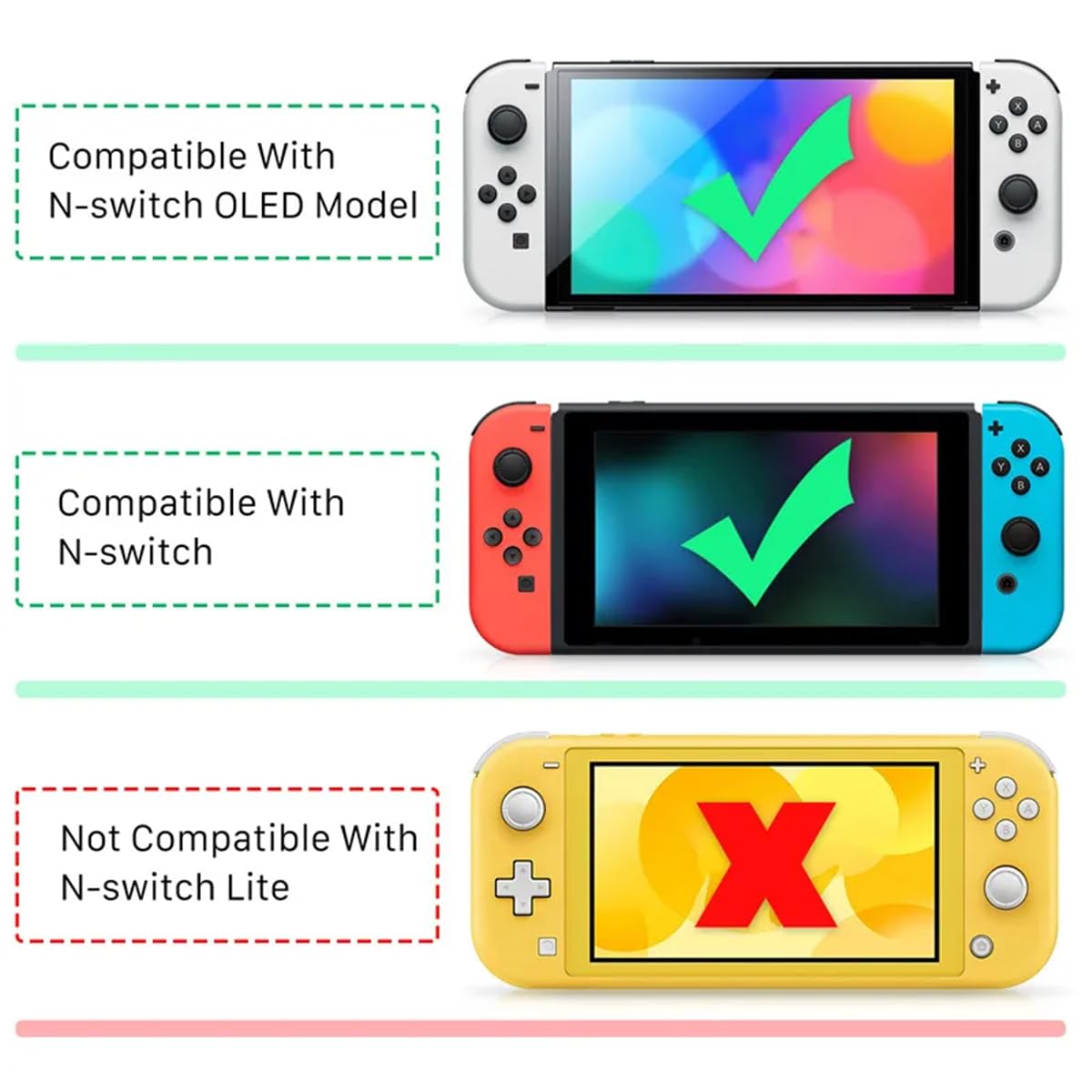 KKOZESST Portrait Mode Flip Grip Handheld Accessory for Nintendo Switch Vertical Mode Orientation Works with OLED Joy-con Grips Stand
