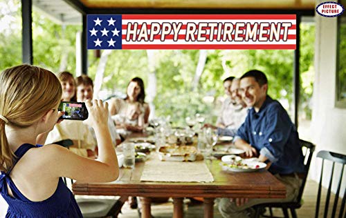 Military Retirement Banner, Army Navy Air Force Marine Corps Police Happy Retirement Party Sign