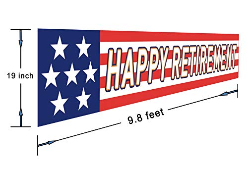 Military Retirement Banner, Army Navy Air Force Marine Corps Police Happy Retirement Party Sign