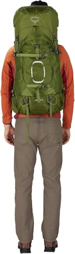 Osprey Aether 55L Men's Backpacking Backpack, Garlic Mustard Green, S/M