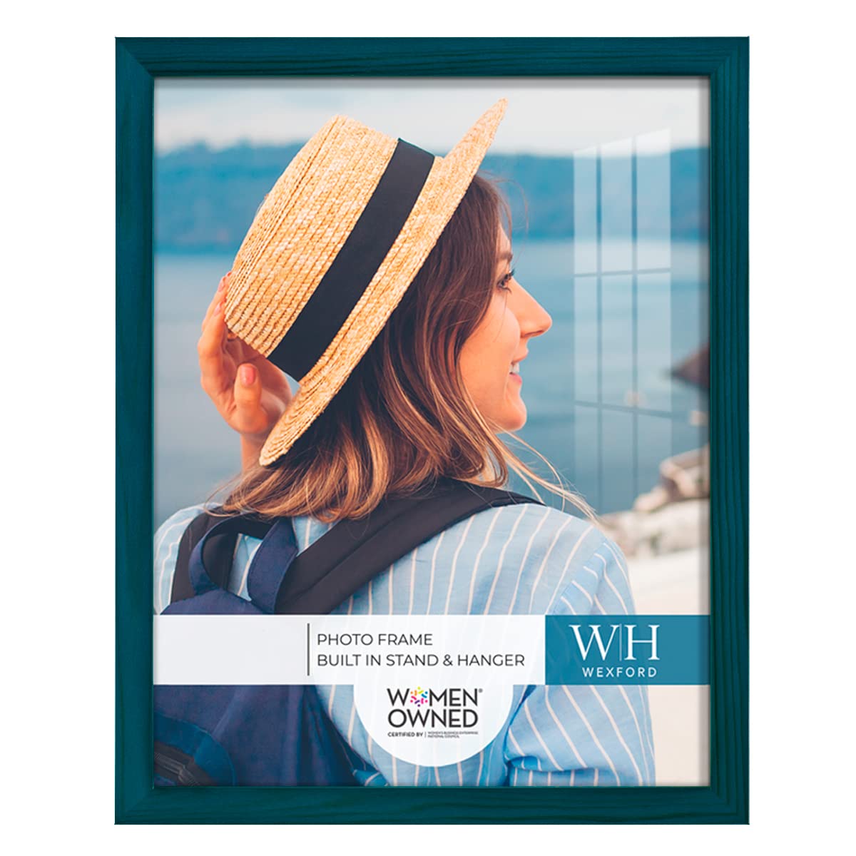 Renditions Gallery 11x14 inch Picture Frame Ocean Blue Wood Grain Frame, High-end Modern Style, Made of Solid Wood and High Definition Glass for Wall and Tabletop Photo Display