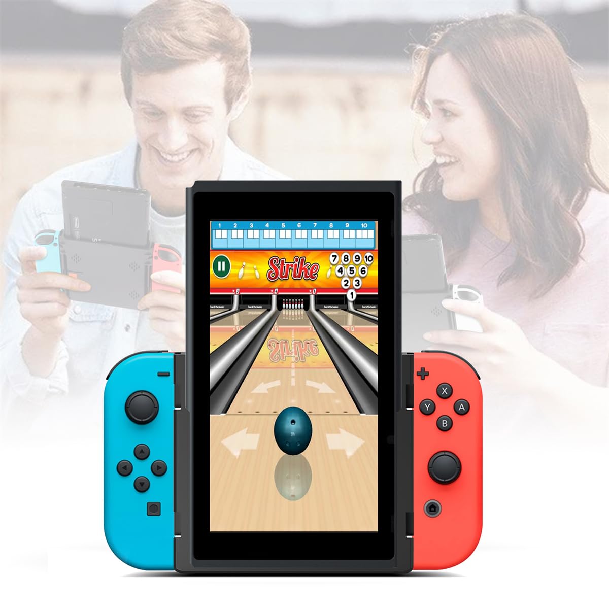 KKOZESST Portrait Mode Flip Grip Handheld Accessory for Nintendo Switch Vertical Mode Orientation Works with OLED Joy-con Grips Stand