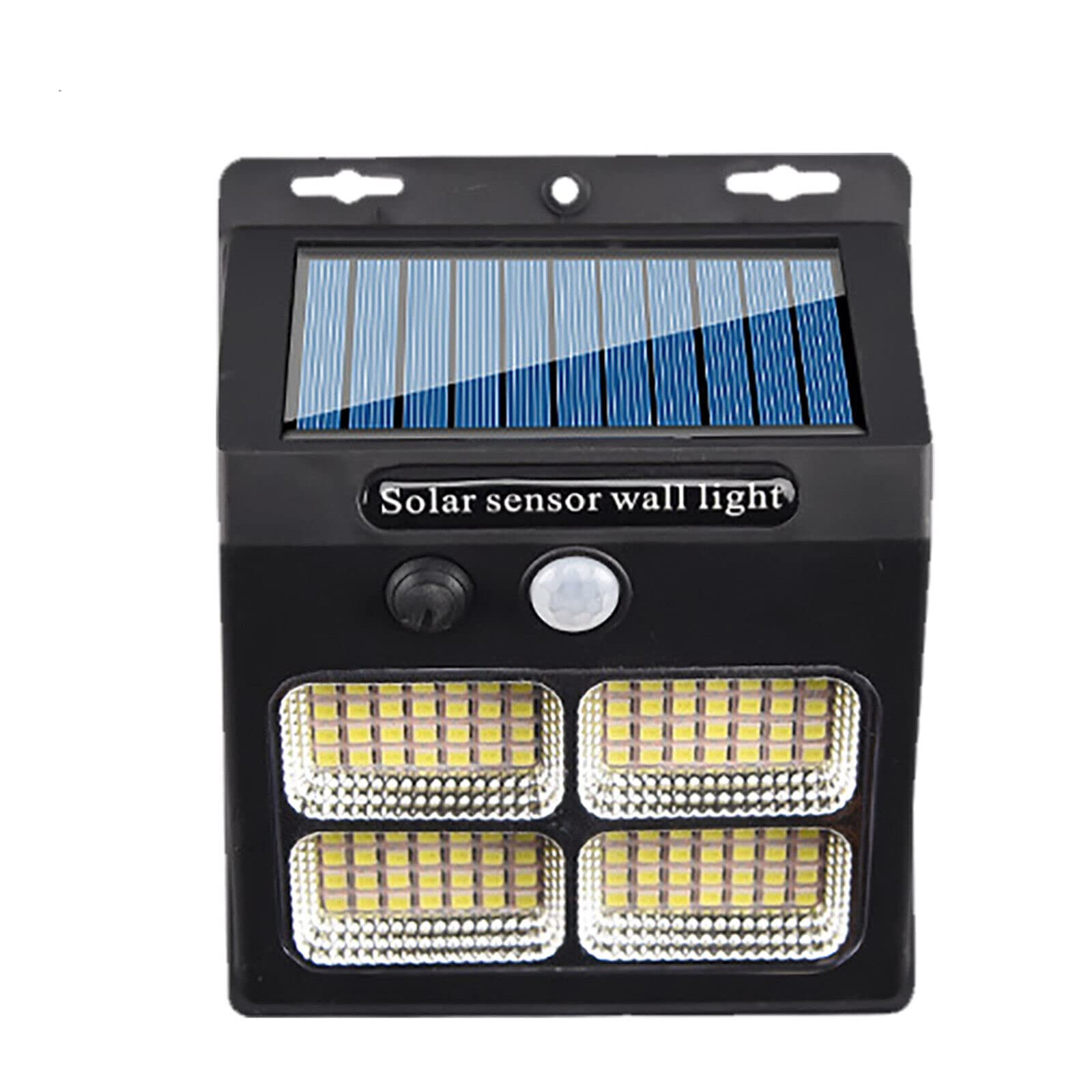 IZENGATE Solar Lights Outdoor, PIR Motion Sensor 3 Modes Solar Security Lights IP65 Waterproof Solar Lights Outdoor Solar Wall Lights for Front Door, Backyard, Garage, Deck, Pathway,Porch (112LED)