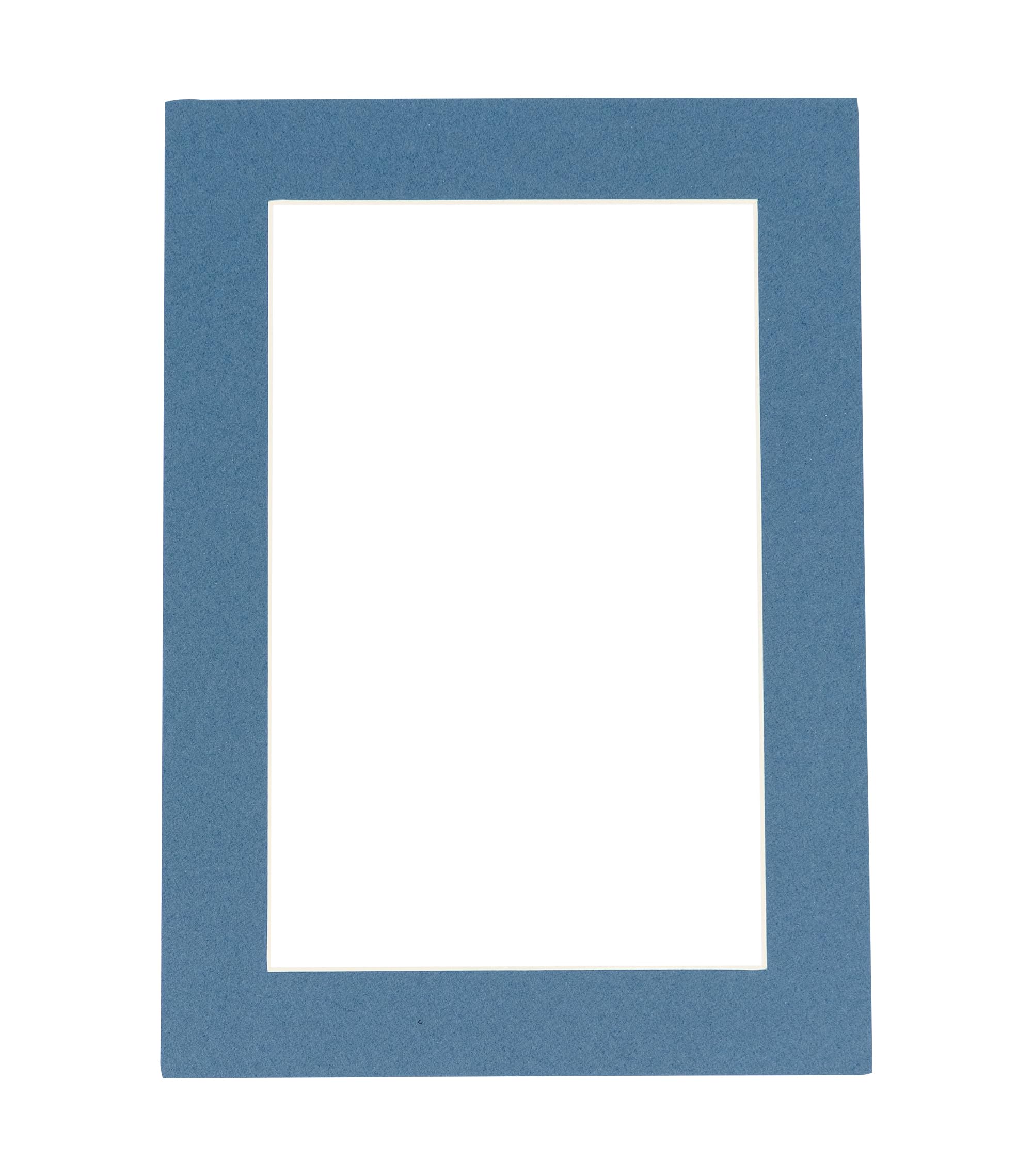 8x10 Mat Bevel Cut for 5x7 Photos - Acid Free Steel Blue Precut Matboard - for Pictures, Photos, Framing - 4-ply Thickness