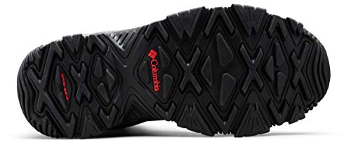 Columbia Men's Bugaboot III Wide Mid Calf Boot, Black, Bright red, 11.5 Wide US