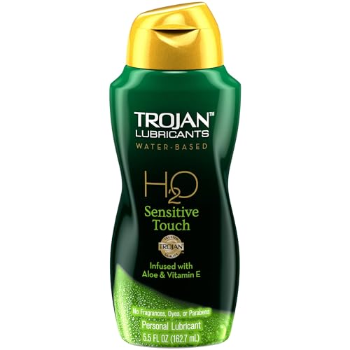 TROJAN Lubricant H2O Sensitive Touch Water-Based Lubricant, Personal Lubricant, 5.5 Fl Oz