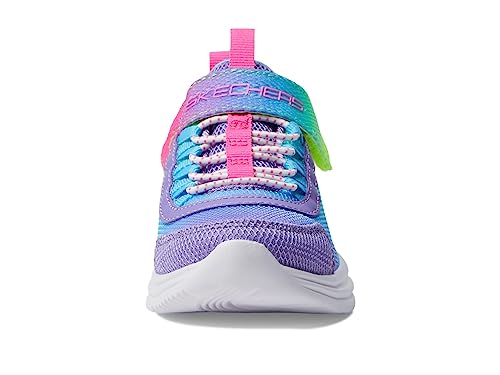 Skechers Kids Girls Dreamy Dancer-Ultra Rainbow Sneaker, Lavender/Multi, 2 Little Kid