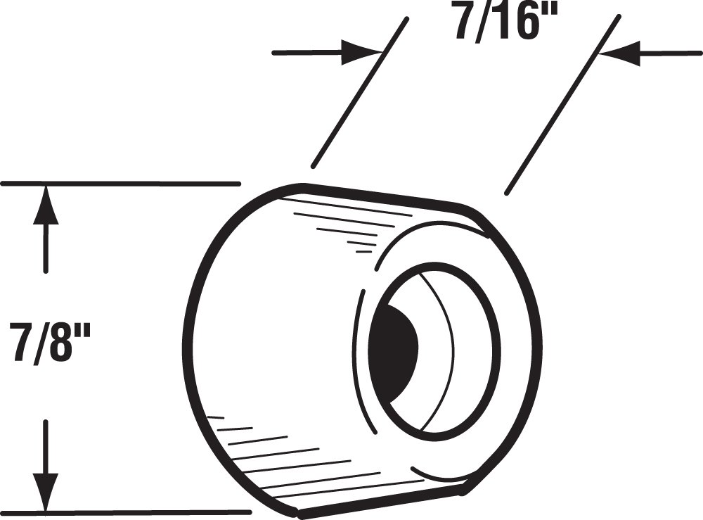 Prime-Line N 6658 White Rubber, Anti-Slam Protective Bumpers, 4 Count (Pack of 1)