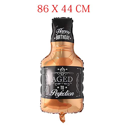 Wedding Anniversary Birthday Party Aluminium Foil Balloon Decoration Gift Champagne Balloons Wine Bottle And Cup Baloon (Whisky)
