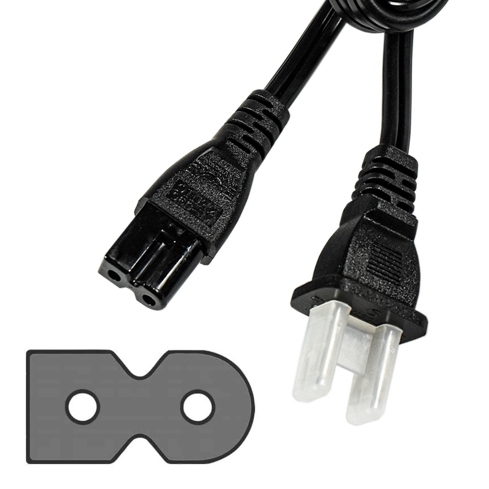 HQRP AC Power Cord Compatible with Bose Acoustimass Series 15 16 II Home Entertainment Speaker System Mains Cable, Black