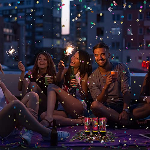 8 PCS Confetti Poppers Cannons for Wedding Birthday Graduation Baby Shower Fun Party Supplies Decorations and Favors