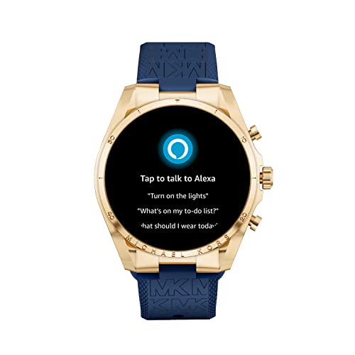 Michael Kors Men's or Women's Gen 6 44mm Touchscreen Smart Watch with Alexa Built-In, Fitness Tracker, Sleep Tracker, GPS, Music Control, Smartphone Notifications (Model: MKT5152V)