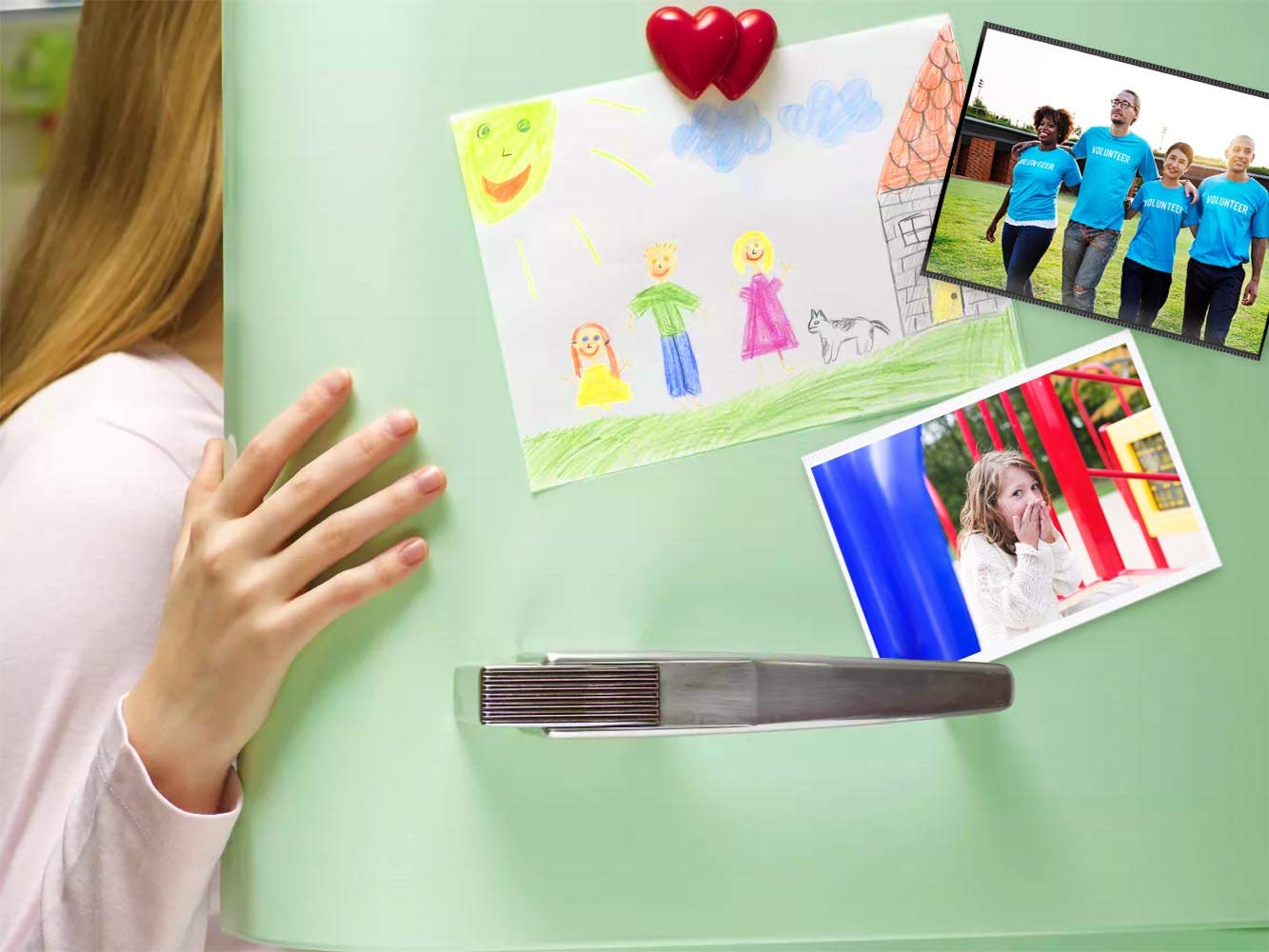 Mositear 10 Pack 4"x6" Premium Super Slim Magnetic Picture Pockets Frames with Black Holds 4 x 6 inches Photo for Refrigerator | NEW VERSION | EASE of INSERTING