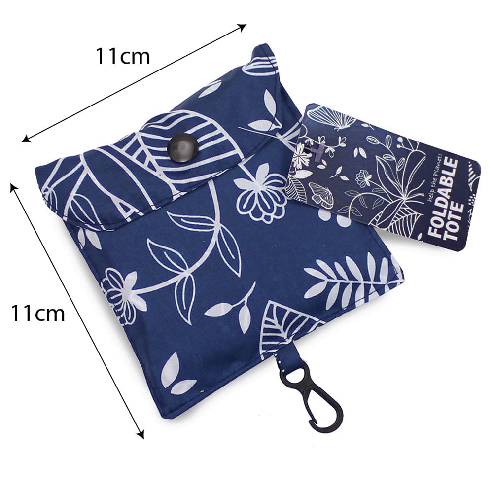 Reuseable Shopping Bags 4 Pack Grocery Foldable Tote Bag Groceries Folding Bag For Life Shopper Tote Bags Bulk, Blue Lilac, Medium