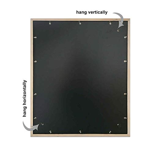 Art Emotion 20x24 Black Solid Wood Handmade Finishing seamless surface Picture Frame | Real Tempered Glass | Matted to 16x20 | Fits 20x24 Poster or 16x20 Photo | Wall Mounting Hardware Included