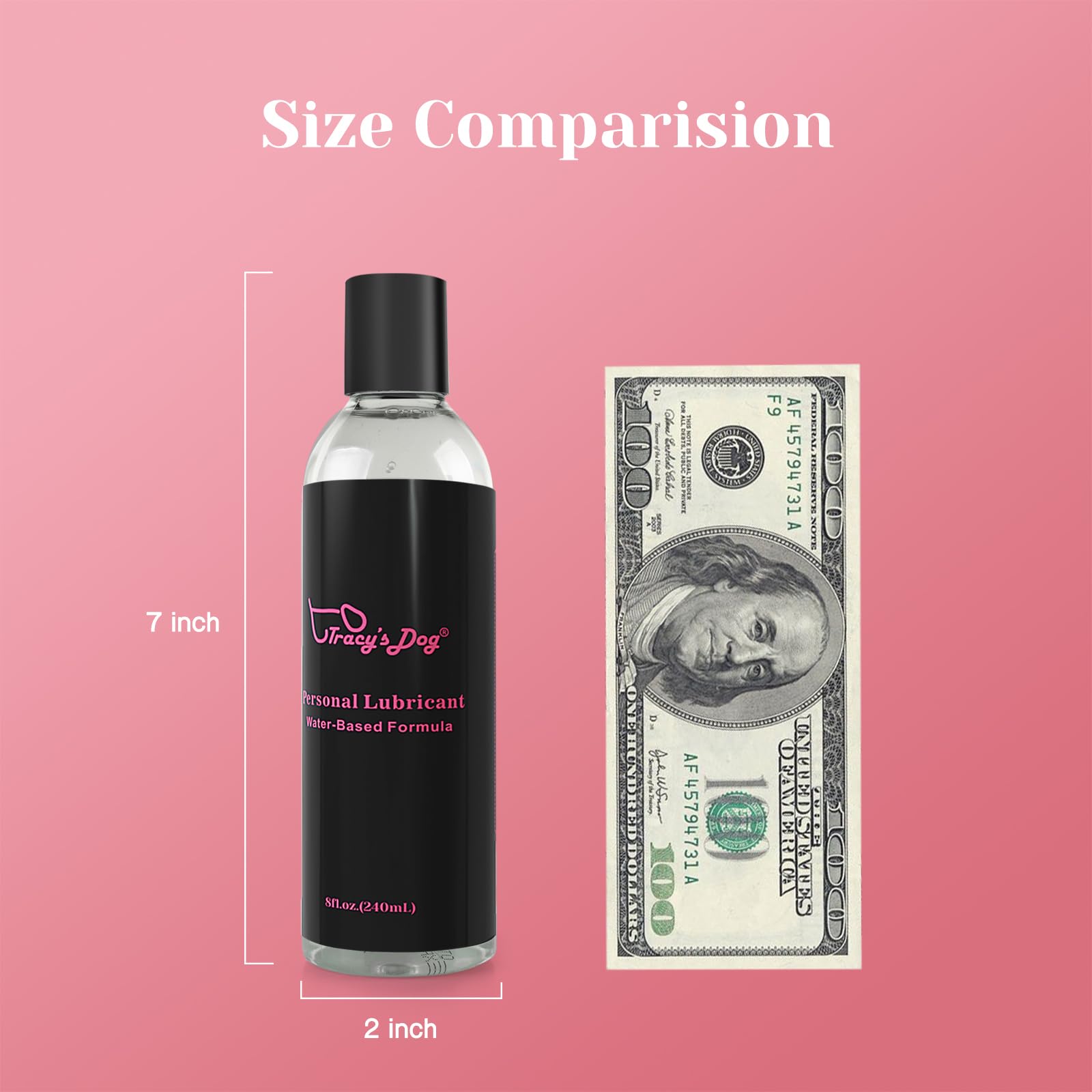 Tracy's Dog Water Based Lube,Lubricant for Women, Men and Couples 8 oz