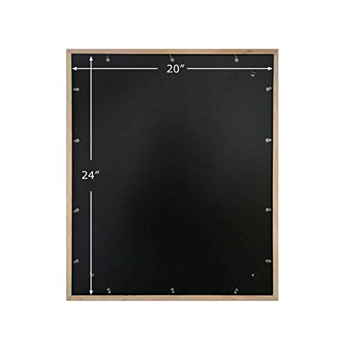 Art Emotion 20x24 Black Solid Wood Handmade Finishing seamless surface Picture Frame | Real Tempered Glass | Matted to 16x20 | Fits 20x24 Poster or 16x20 Photo | Wall Mounting Hardware Included