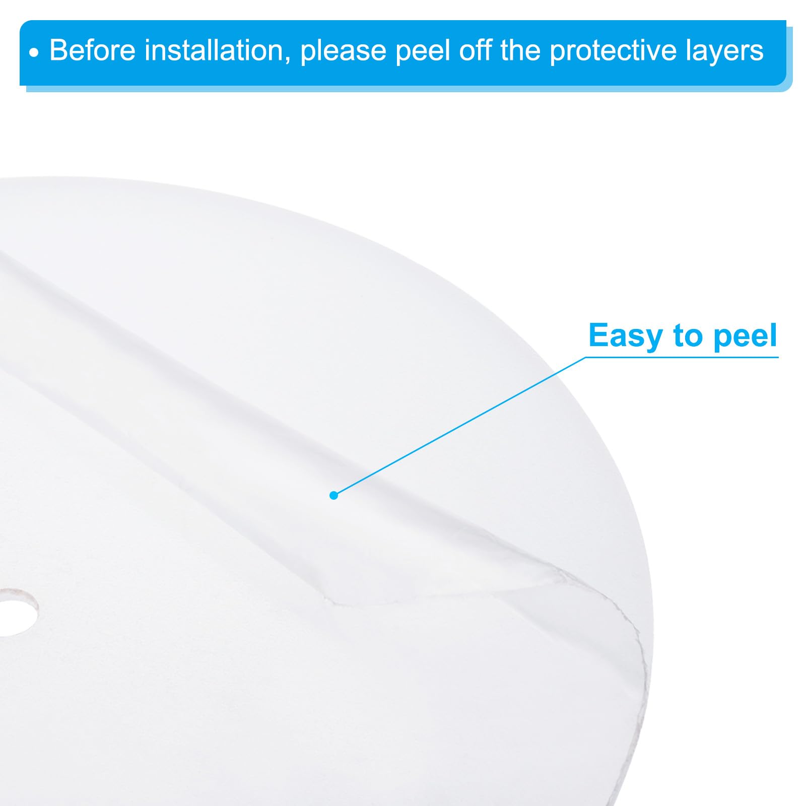 PATIKIL Lampshade Diffuser, 7.5" Diameter with 3/8" Center Hole Round Diffuser for Drum Lampshades Pendants Light Fits 8-8.5" Openings, Frosted White