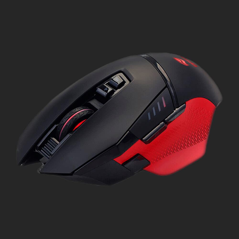 Mouse Gamer C3Tech USB Osprey RGB Sensor Avago 9800 DPI Regulation Button 8 Buttons 12000 DPI Ergonomic Designer USB Gold Macro by Software Black - MG-800BK