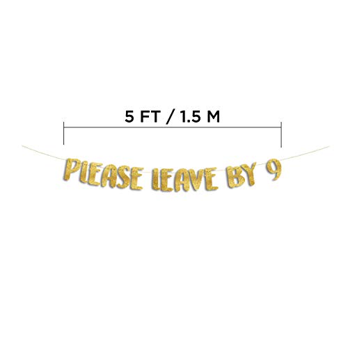 Sarcastic Gold Glitter Banner - Funny Birthday Housewarming Party Decorations for 21st 30th 40th 50th 60th - Retirement Party Supplies