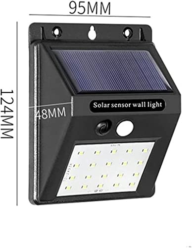 ERALP LED Outdoor Wall Light Solar Led Light Outdoor Lamp PIR Motion Sensor LED Wall Lights Sconce Waterproof Solar for Garden Street Lamp Outdoor Lighting Lamp (Size : 2Pcs 20Leds)