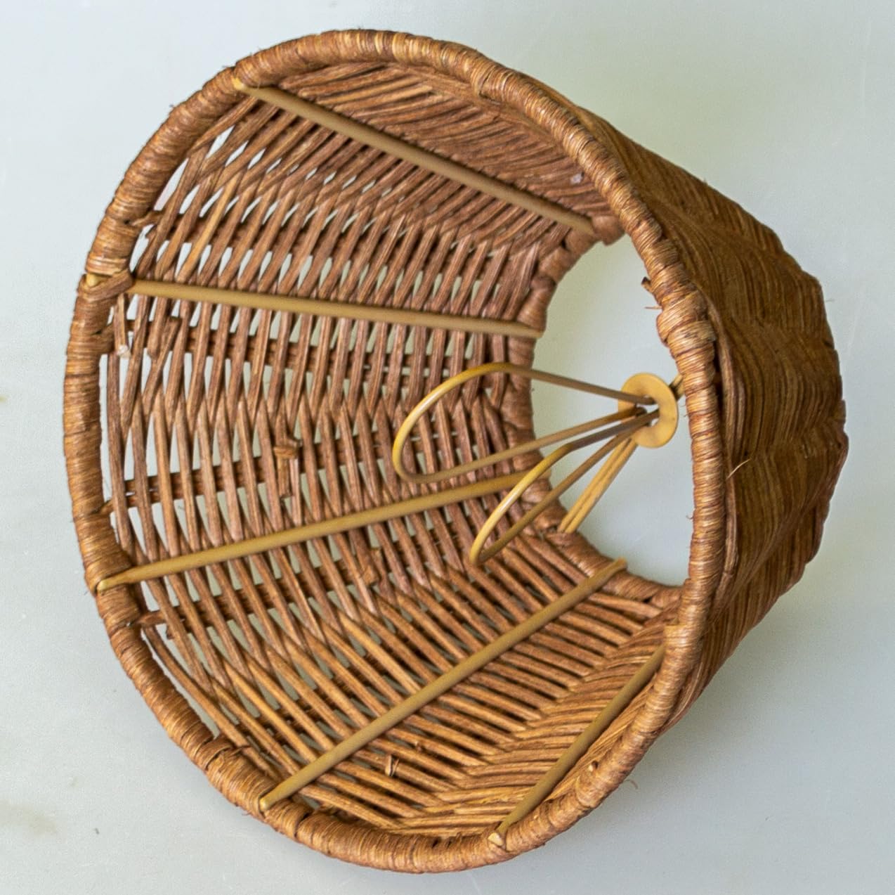 mini lampshades set of 2,mini rattan woven Lamp shade Set of 2,rattan small lampshade, boho replacement clip-on traditional shades