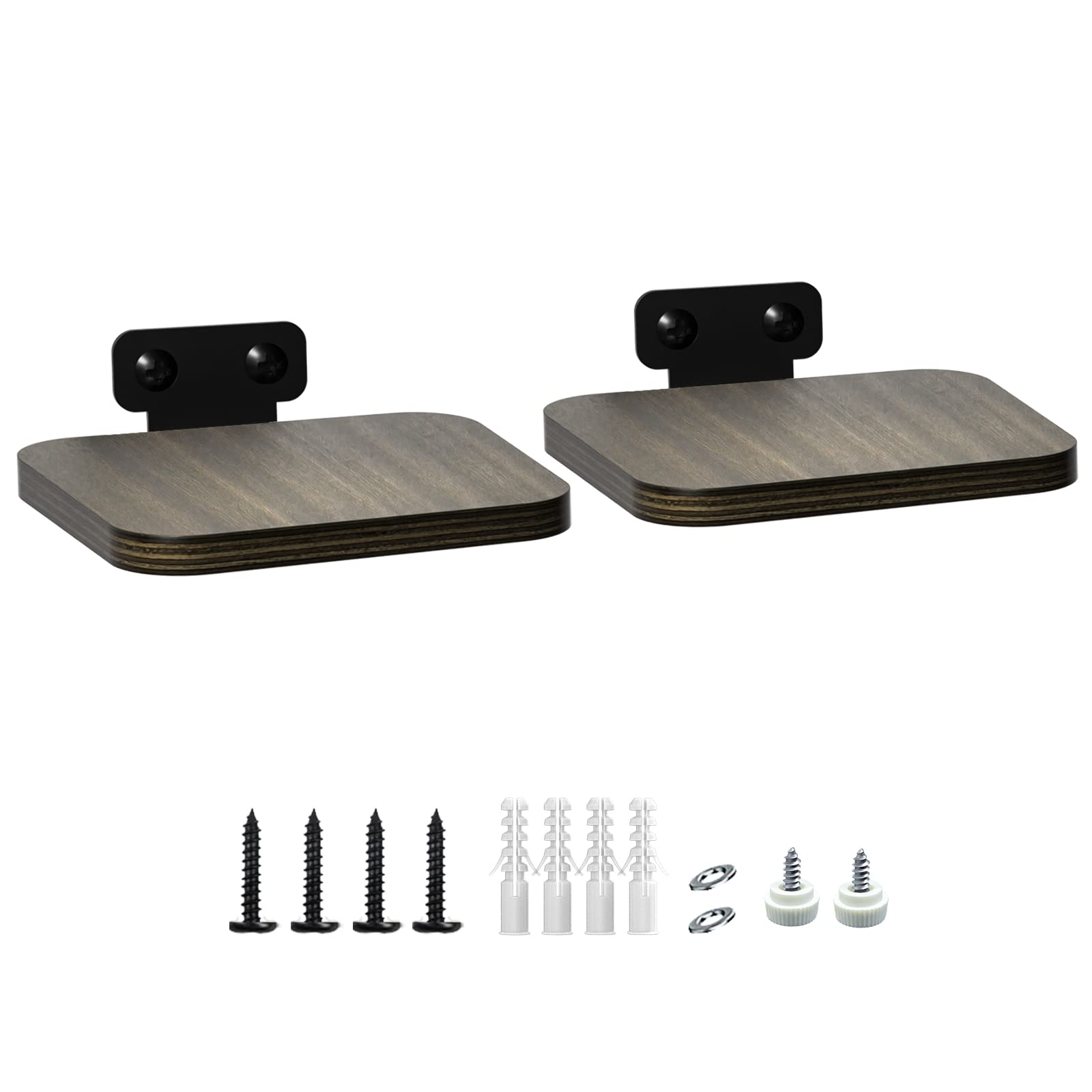 Universal Soundbar Wall Mount for Samsung, Bose, Polk Audio, Sonos Arc, JBL, Sony, Vizio, LG, TCL, Roku, Onn, Philips, Yamaha Soundbar Wall Mount Bracket Floating Shelves, with Hardware Kit