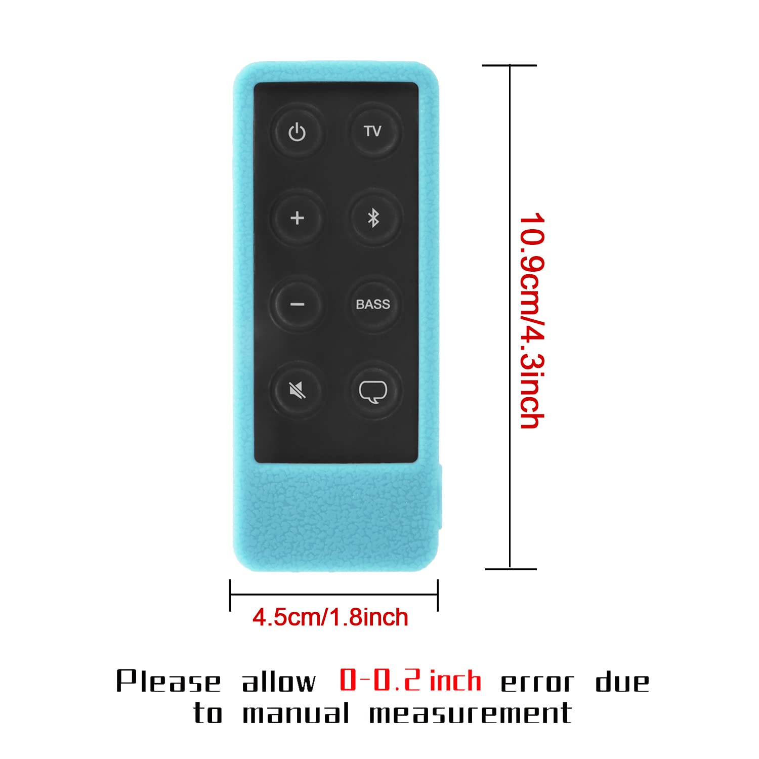 CHUNGHOP Protective Silicone Remote Case Compatible with Bose Solo 5 10 15 Series ii TV, for Bose Solo Cinemate Series II IIGS 1SR 10 & 15 Remote Anti-Slip, Shockproof(Glow in Dark Blue)