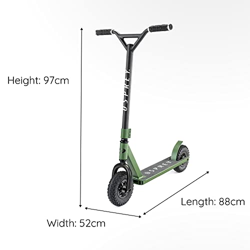 Osprey Dirt Scooter | for Adults and Beginners Bicycle with Chunky Road Tyre Off Road All Terrain Pneumatic Trail Tires and Aluminium Deck, Multiple Colours