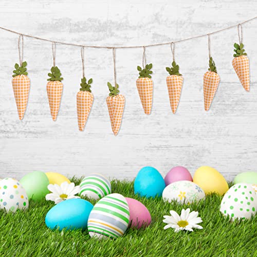 NUOBESTY Easter Carrot Banner Bunny Carrot Garland Fabric Wall Vegegtable Ornament for Party Wall Fireplace Window Decors |62.88inches
