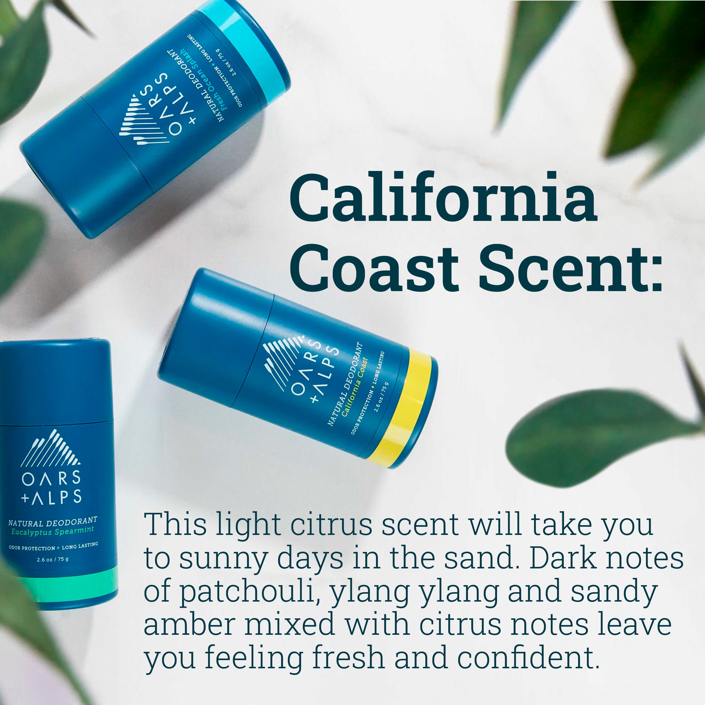 Oars + Alps Aluminum Free Deodorant for Men and Women, Dermatologist Tested and Made with Clean Ingredients, Travel Size, Variety, 3 Pack, 2.6 Oz Each