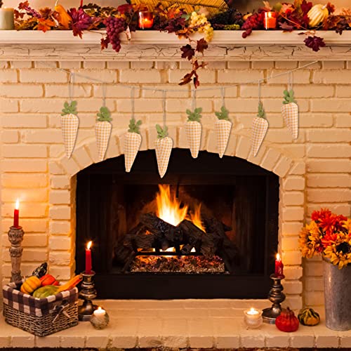 NUOBESTY Easter Carrot Banner Bunny Carrot Garland Fabric Wall Vegegtable Ornament for Party Wall Fireplace Window Decors |62.88inches